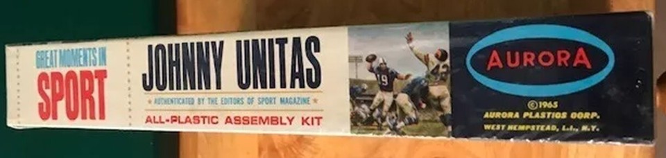 1965 Aurora Model Kit Great Moments in Sports Johnny Unitas SEALED Box ...