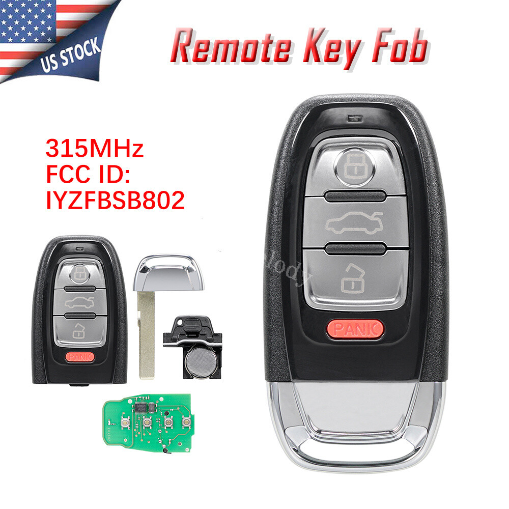 Replacement For Audi A4 A5 Q5 A6 S4 S5 S6 Keyless Remote Car Key Fob ...