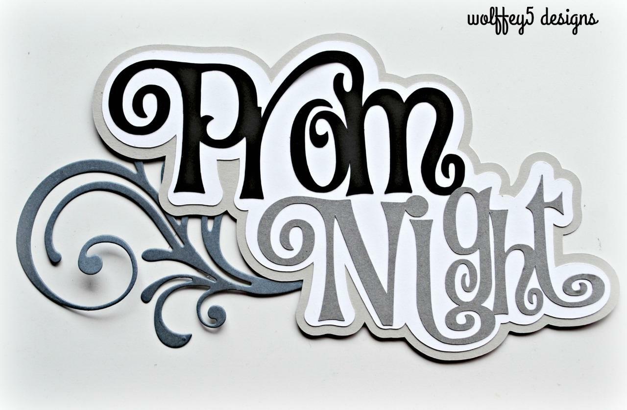 CRAFTECAFE PROM TITLE Premade paper piecing scrapbook diecut piece page ...