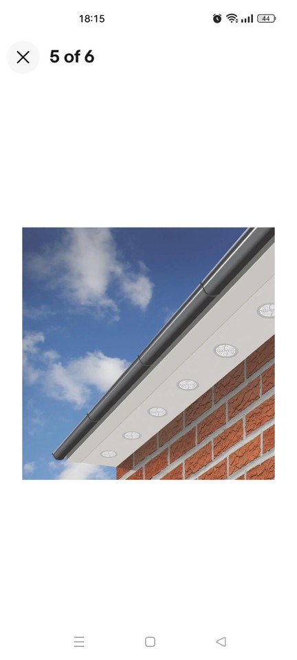 10x White Plastic Round Soffit Air Vents Circular Push Fit Vent fascia ...