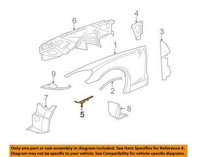 Chevrolet GM OEM Corvette Fender-Front Reinforcement Braccket Left ...