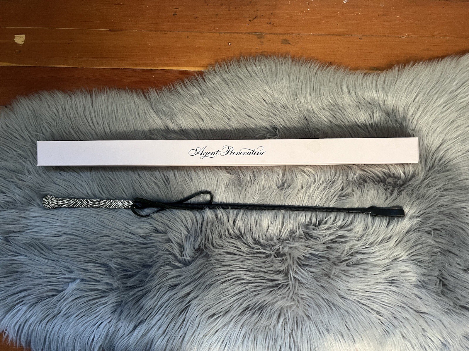 Agent Provocateur CRYSTAL Whip Black Leather One Size… - Gem