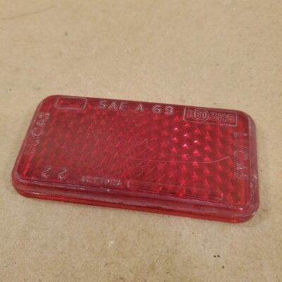 LUCAS Square Red Side Reflector OEM RER 22 SAE A69 Morris Minor MG MGB ...