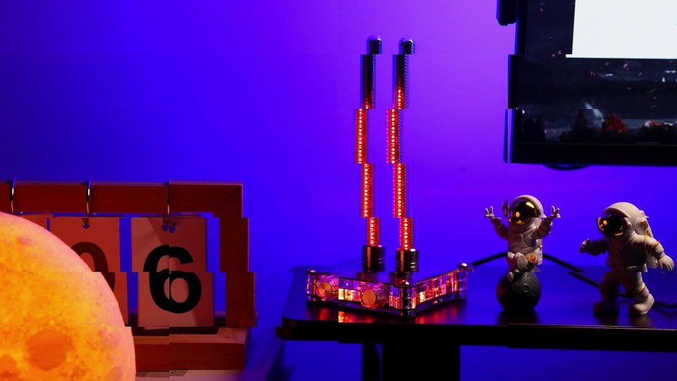 Douk Audio VU9 Dual Pixie Tube Sound Level Meter MIC+LINE Audio Display ...