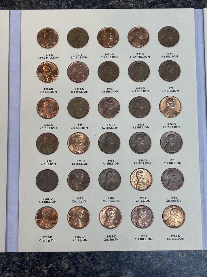 Complete Collection Lincoln Memorial Cents 1959-1998 in Littleton ...