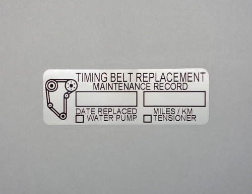 Qty 10 Timing Belt Water Pump Tensioner Service Polyester Sticker Label ...