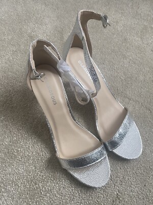 Asos Glamorous Size 3 Silver Heels | eBay UK