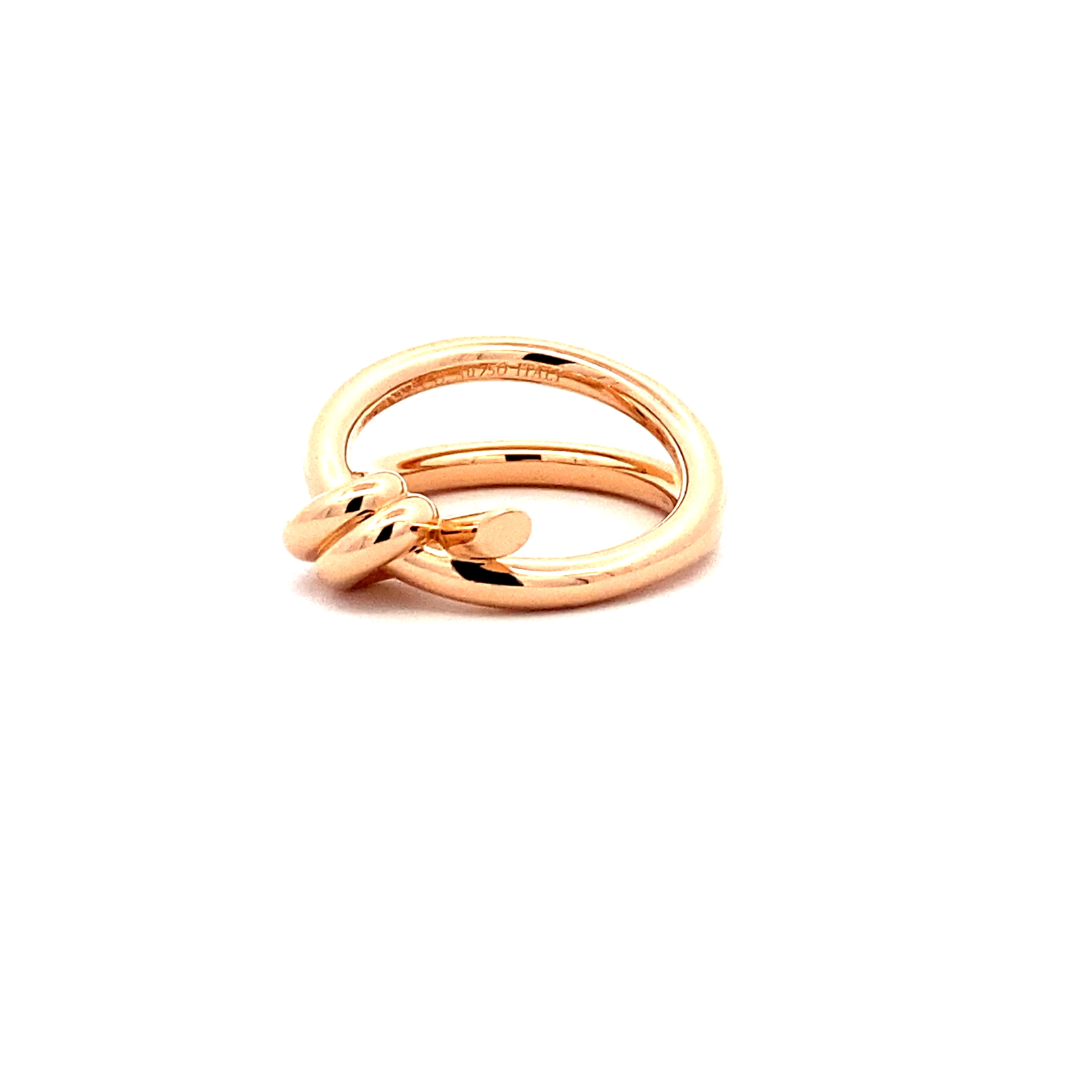 Tiffany & Co Knot Double Row Ring 18k Rose Gold Womens Ladys Size 5.5 | eBay