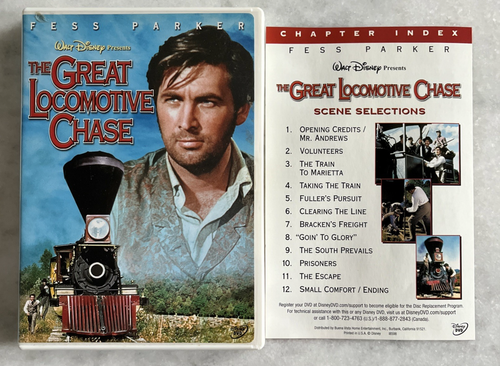 Disney The Great Locomotive Chase (DVD, 1956) Fess Parker, Slim Pickens ...