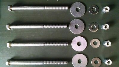 Set of (4) 316 Stainless Outboard Transom 7 1/2" Mounting Bolts Washers ...