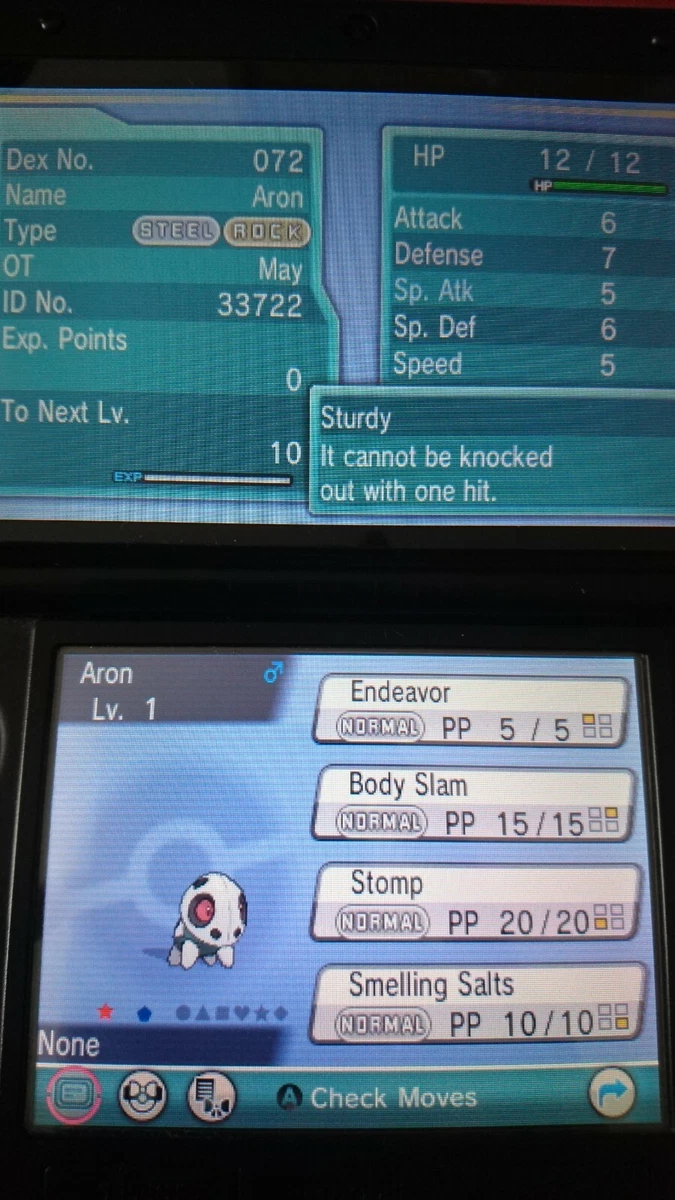 Shiny Aron Pokemon X