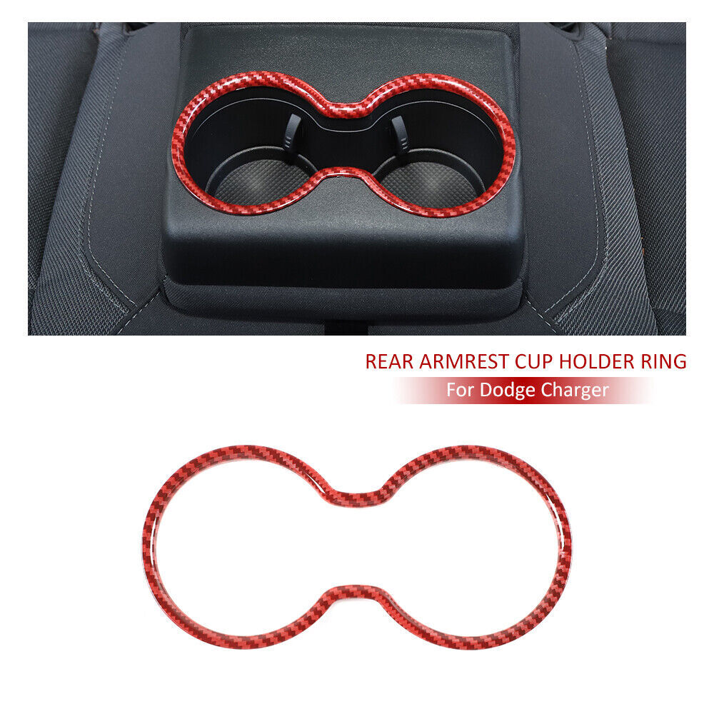 41x Red Carbon Inner Full Set Panel Decor Cover Trim Kit for Dodge ...
