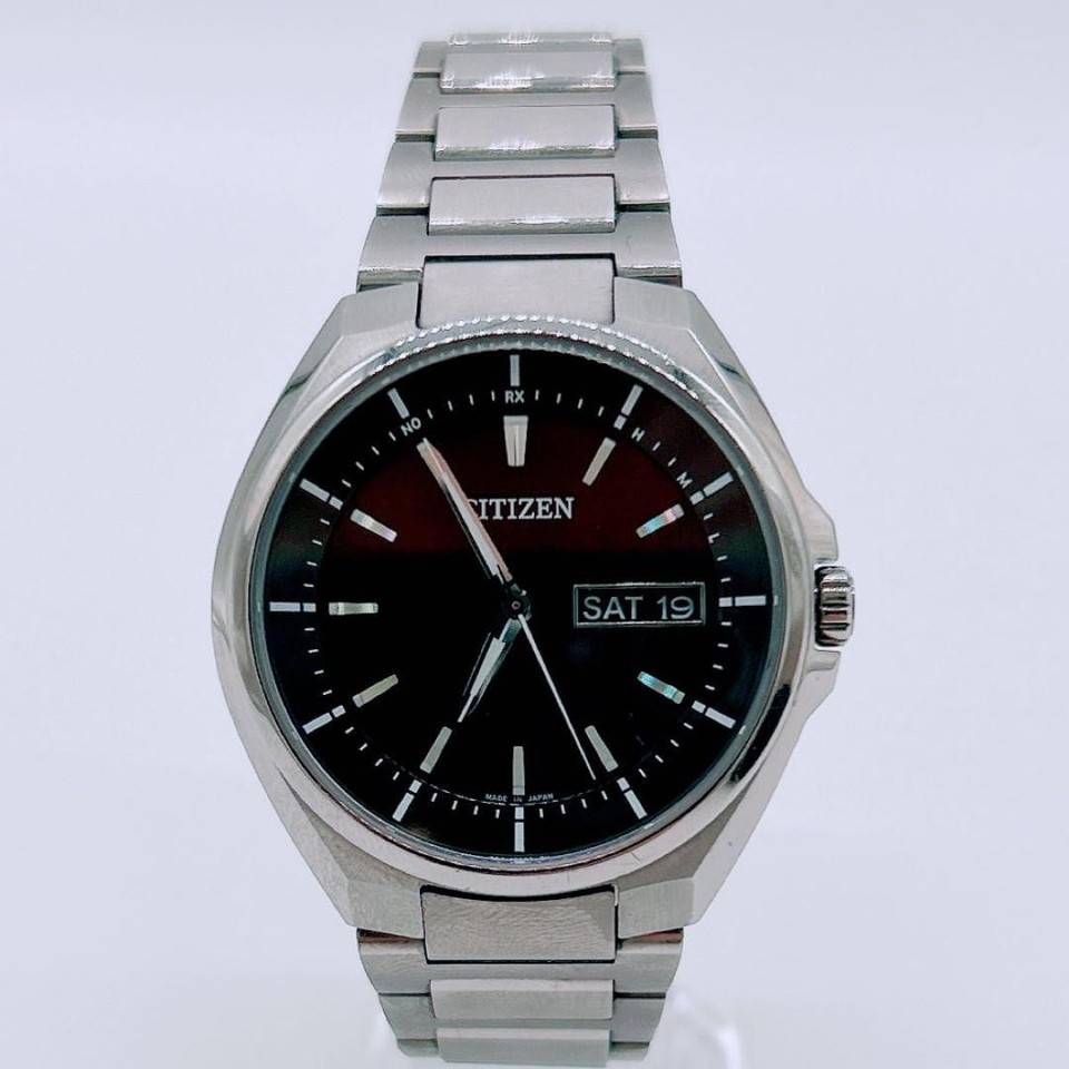 Citizen Eco-Drive Attesa H100 Titanium Solar Radio Control Men's Watch ...