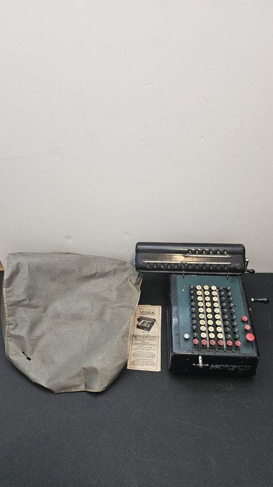 VINTAGE ANTIQUE MONROE MECHANICAL CALCULATOR ADDING MACHINE AS IS | eBay