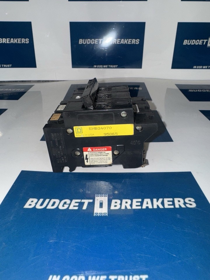 Square D EHB34070 70A 480V 3P Bolt-on Circuit Breaker - tested & wrnty ...