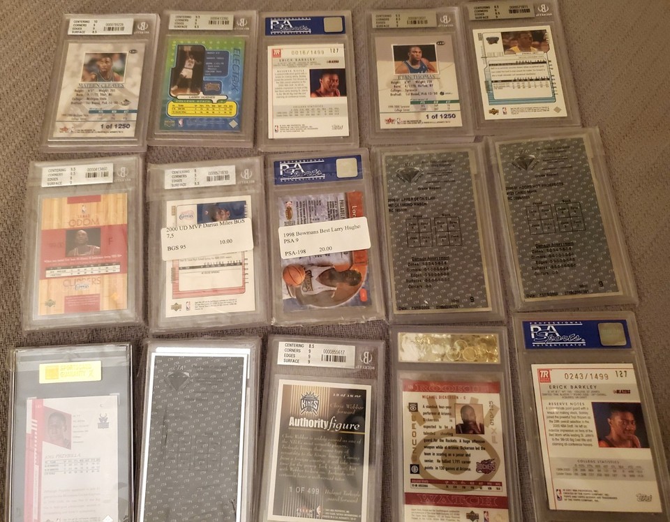 NBA BASKETBALL CARDS ~ GRADED / SLABS - ASSORTED LOT OF 15 ~ BECKETT ...
