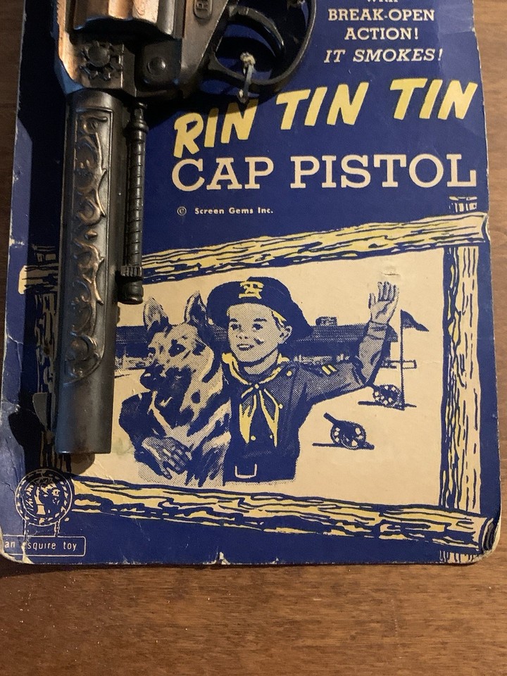 Kilgore “ Rin Tin Tin “ Cap Gun 1955 Unused On Original Card / Unfired ...