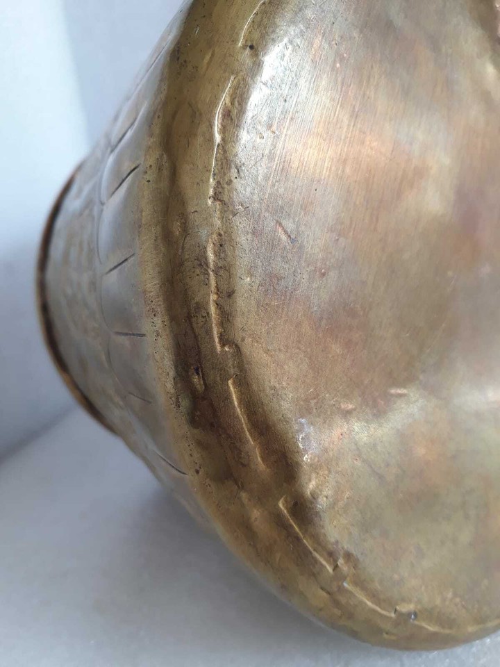 Antique Islamic Brass copper Iraq made Arabic inscriptions pot patina ...