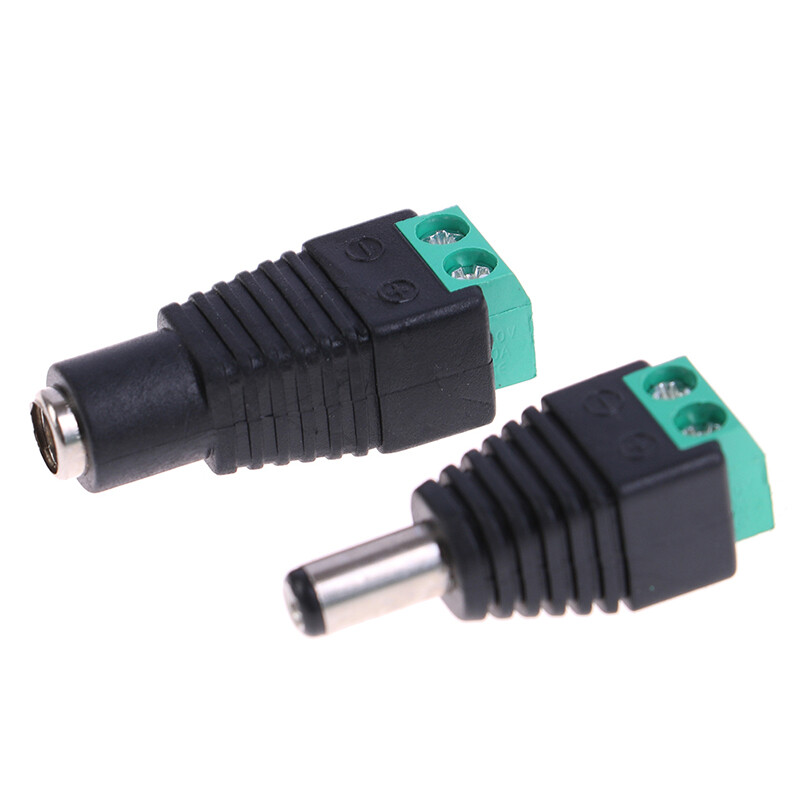 5pcs Female Male DC Power Cable Connector Jack Plug Connection For LED ...