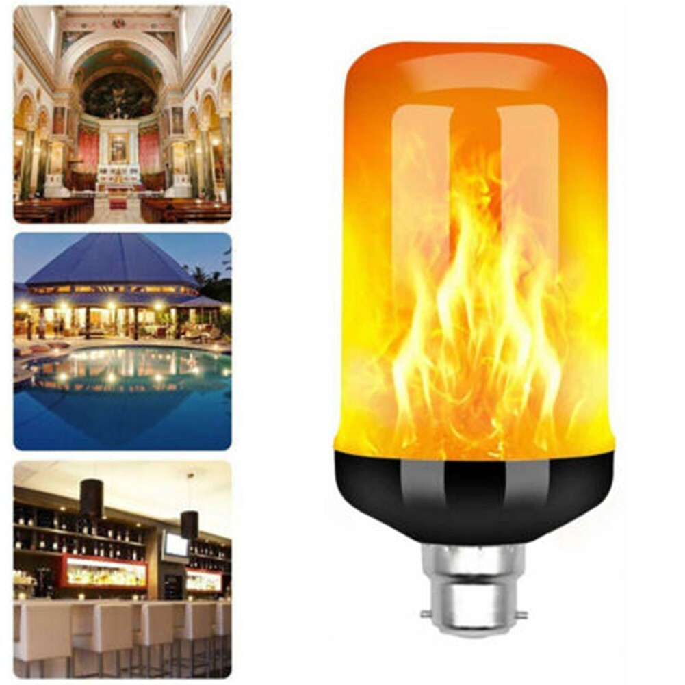 Flame Bulb B22 LED Lamp Light Replacement Save Energy Simulated 240 Lm ...