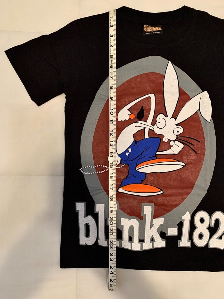 Vintage Blink-182 Pop Punk Rock Band Classic Rabbit Logo T-Shirt Size S ...