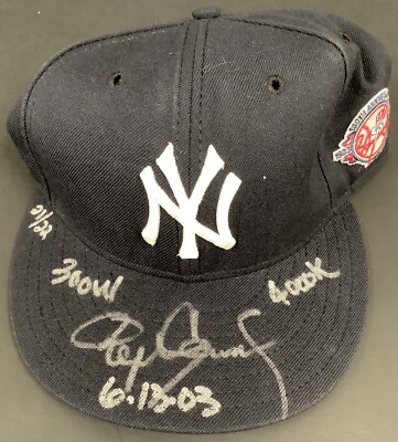 Roger Clemens Signed Baseball Hat New Era 59Fifty Yankees HOF Inscr MLB ...