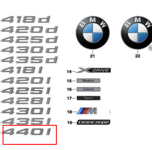 NEW BMW 2 F23 REAR TRUNK BOOT EMBLEM BADGE CHROME 51147423949 ORIGINAL ...