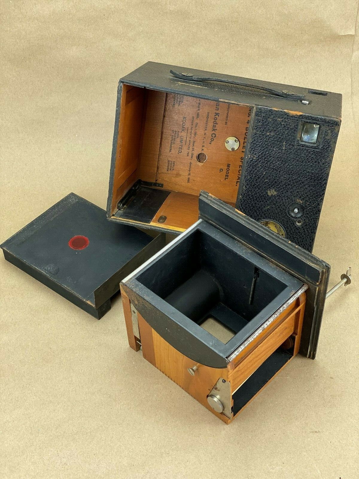 Eastman Kodak No.4 BULLET SPECIAL Model C 1880s Antique Box Camera Rare ...