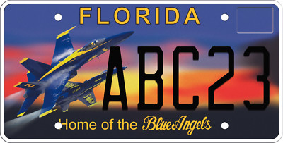 Custom Florida License Plate - BLUE ANGELS Florida License Plate | eBay