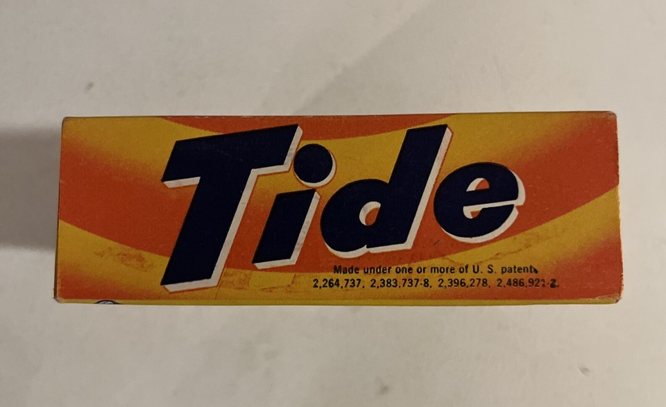 Vintage 1950s Sample Size Tide Detergent Box NOS Full Unopened Vivid ...
