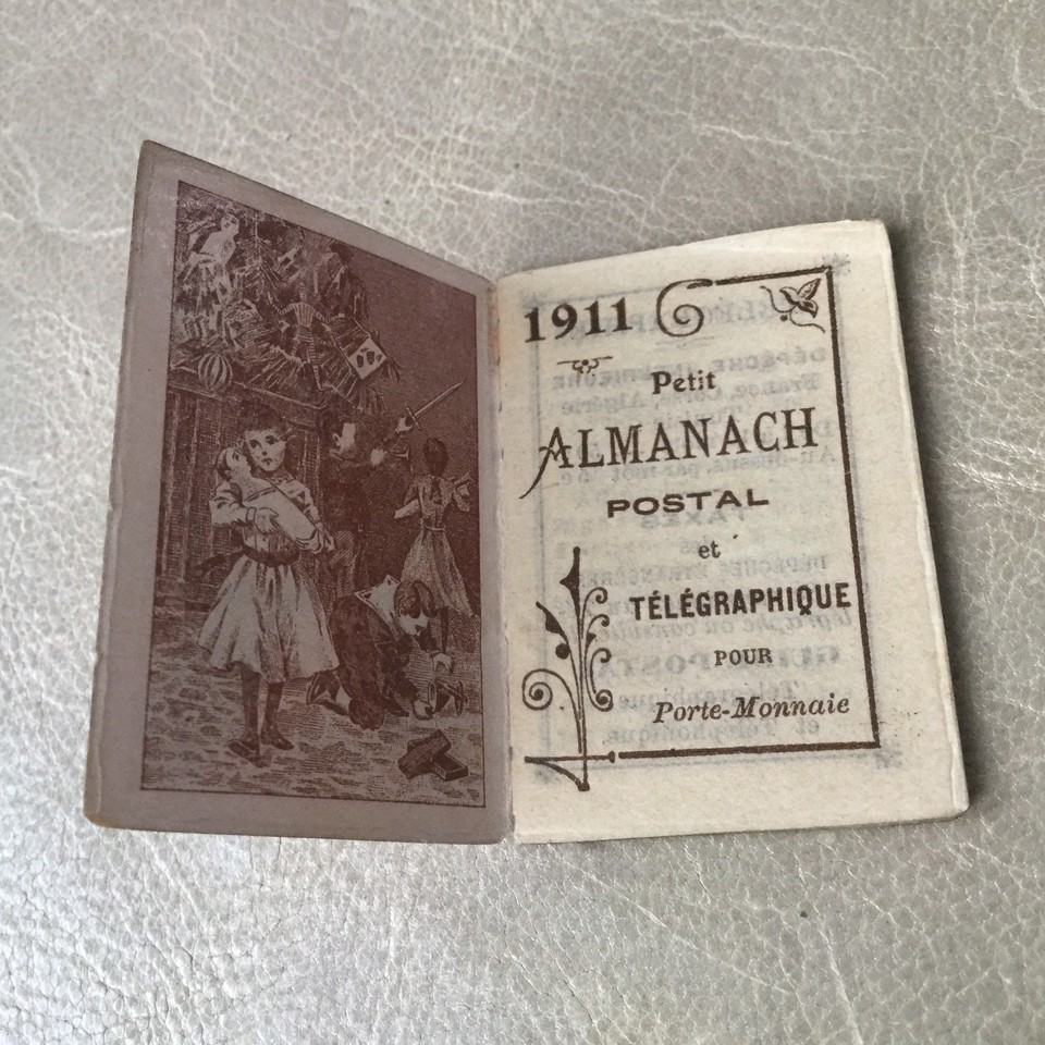 Miniatur Pub Calendar 1911 Colibri Femme A l’Eventail Calendar Almanach ...