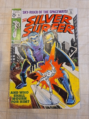 💥Silver Surfer #5 John Buscema 1st Al Harper Marvel 1968 | eBay