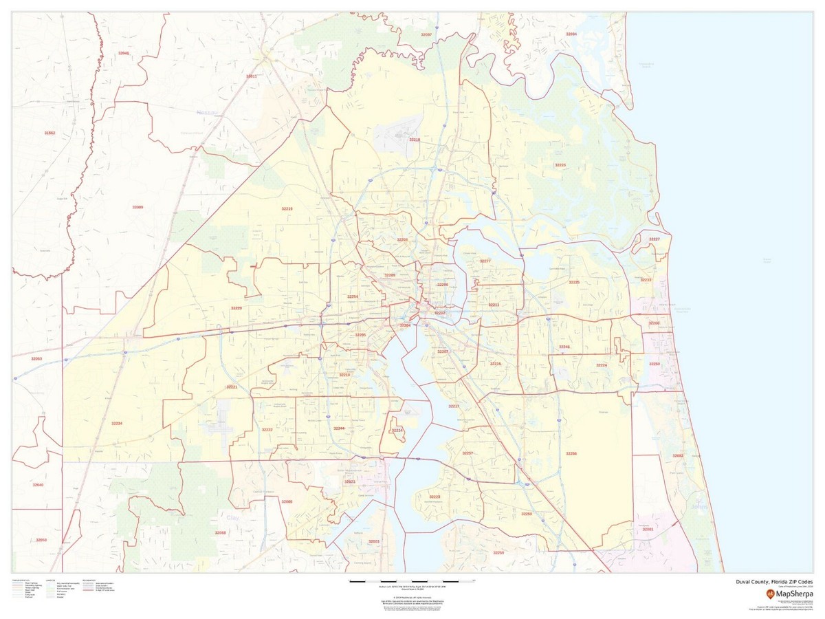 Florida County Maps With Zip Codes