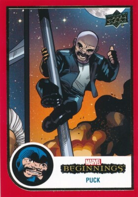 #105 PUCK 2022(2023) Upper Deck Marvel Beginnings RED ALPHA FLIGHT X ...