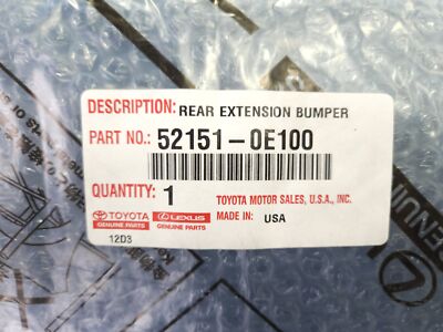 Genuine OEM Toyota 52151-0E100 Rear Bumper Extension 2020-23 Highlander ...