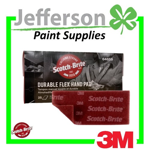 3M 64659 Scotch-Brite Durable Flex Hand Pad Red Scuff Pad Very Fine ...