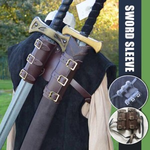 PU Leather Back Sword Holder Scabbard Weapon Warrior Cosplay Retro ...