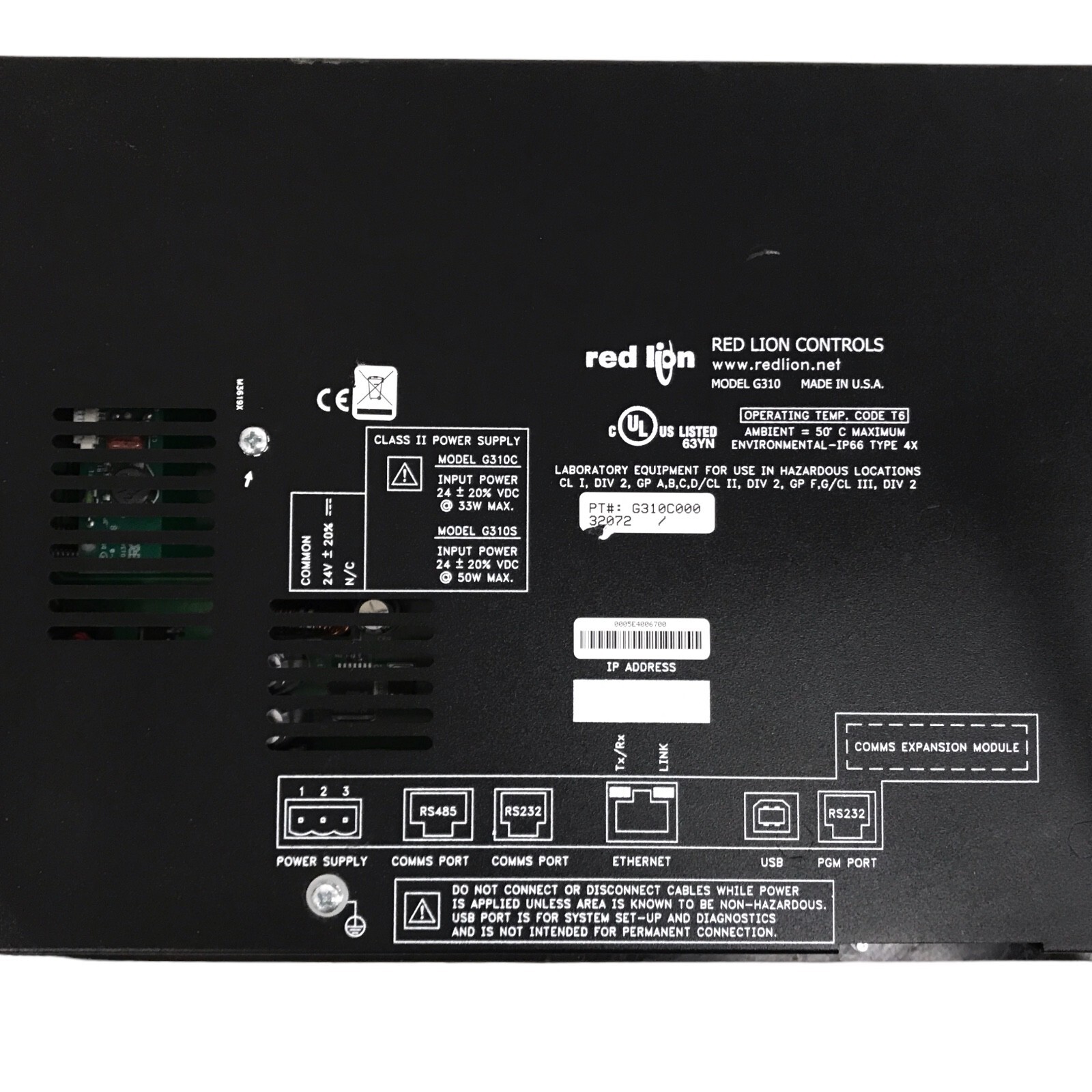 Red Lion Controls G310 Operator Interface Control Panel G310c000 for ...