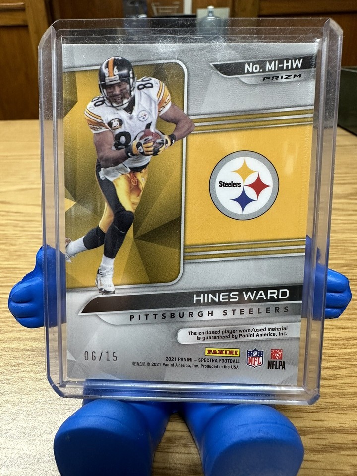 2021 Panini Spectra Hines Ward Max Impact Neon Pink Relic Card! /15 🔥🔥 ...