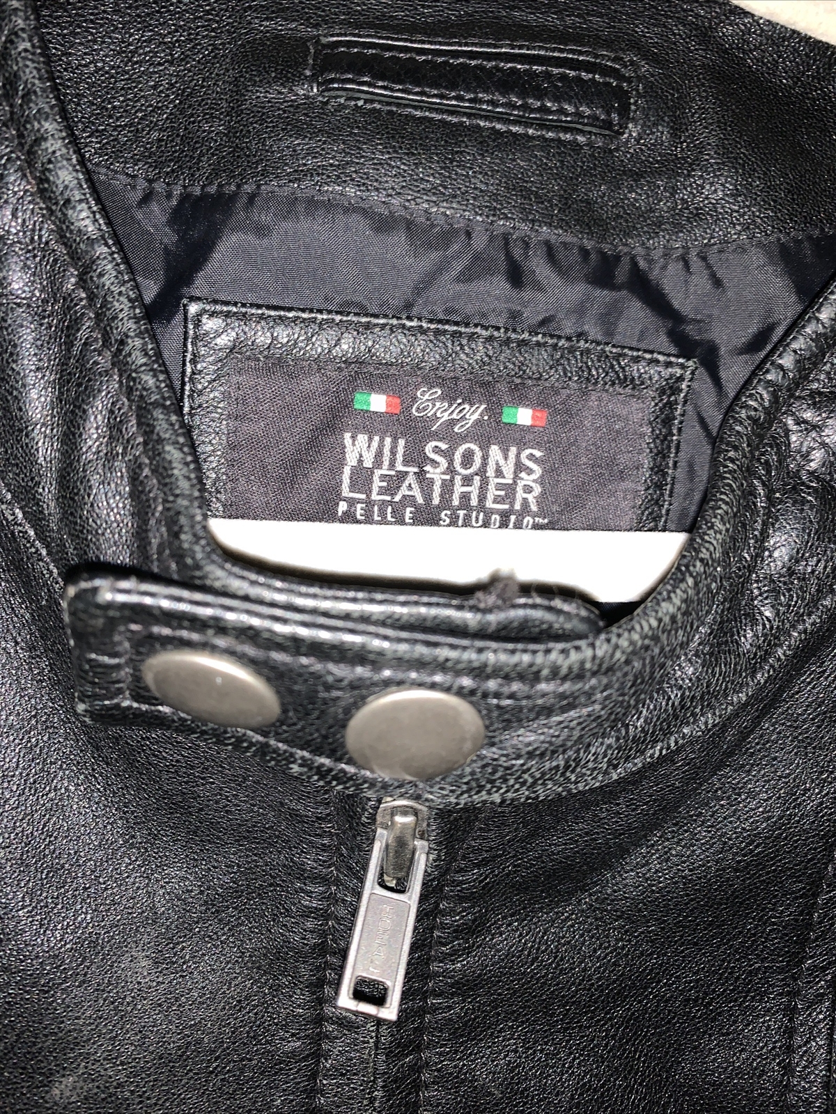 Wilsons Leather Pelle Studio Leather Jacket Size L - Gem