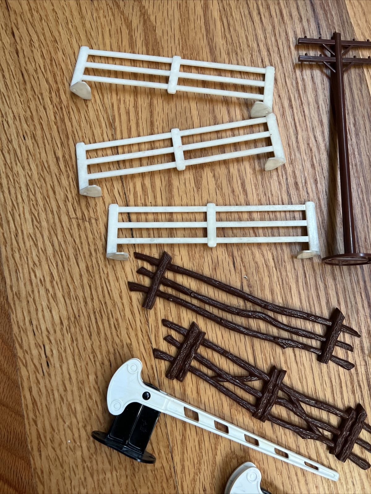 Set Military Fence Army Plastic Rail Board Train Model Toy Light Poles ...