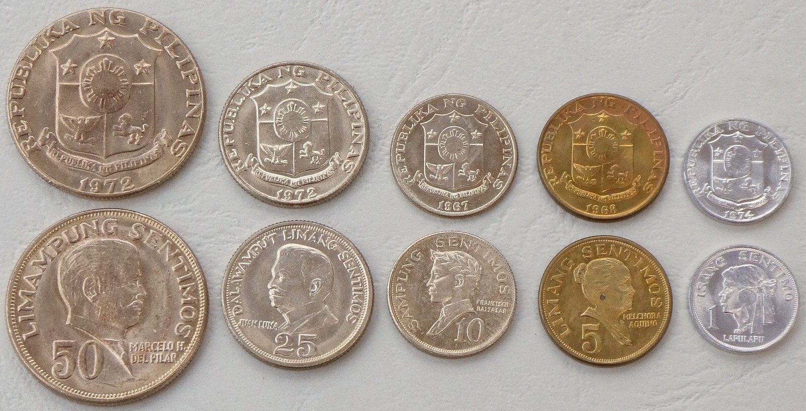Philippines Coin Set 1967-1974 Uncirculated | eBay