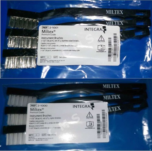MILTEX Surgical Instruments Cleaning Brush Stainless / Nylon Brushes -3 ...