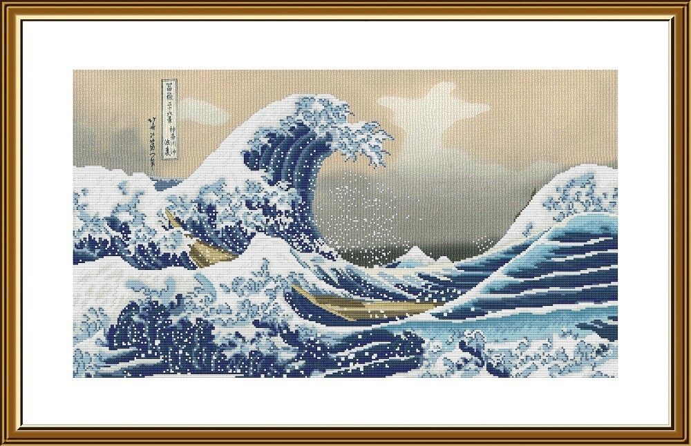 Creative Needlepoint Сross Stitch Embroidery Kit "The Great Wave in ...