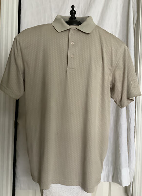 PGA Tour Polo Beige Golf Shirt Mens Size Large | eBay