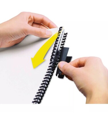 GBC® ZipBind® Binding Spines, 1/2", 85-Page Capacity, Black, 15033 ...