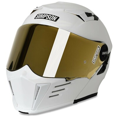Simpson MOD Bandit Full Face Helmet - Gloss white, All Sizes | eBay