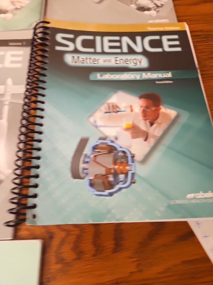 Abeka 9th Grade Science Matter and Energy Student and Teacher Books ...