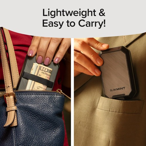 Slim Mint Wallet 2 Pack, Ultra-Thin RFID-Blocking, AS-SEEN-ON-TV, ID ...