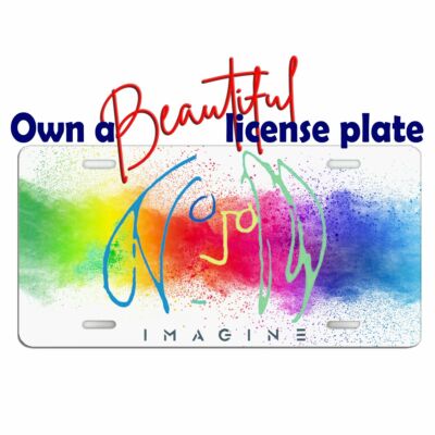 Imagine John Lennon License Plate Rainbow Car Bike Key chain Motorcycle ...